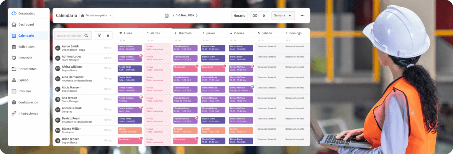 Control horario adaptado a tu sector | Woffu